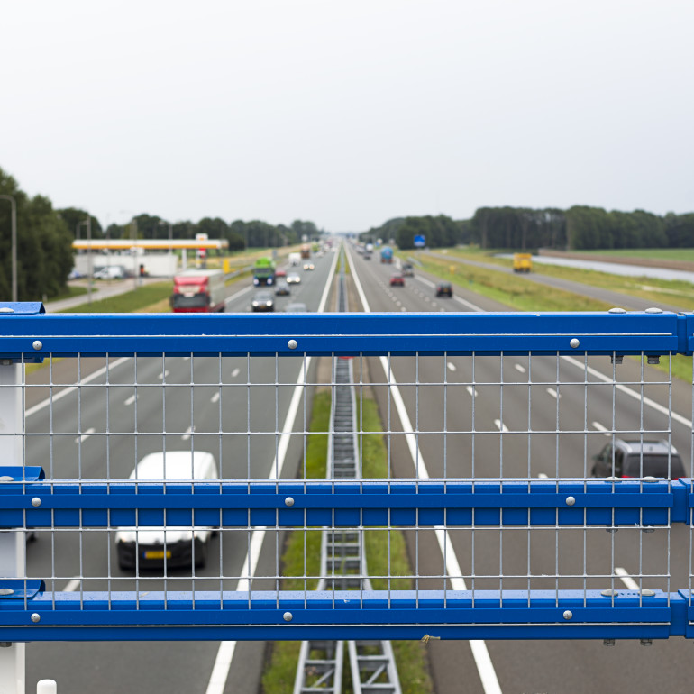 Steel Safety Railing on motorway bridges near Zwolle - Steel Constructions
